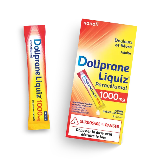 DolipraneLiquiz 1000 mg | Adulte et enfant dès 50 kg
